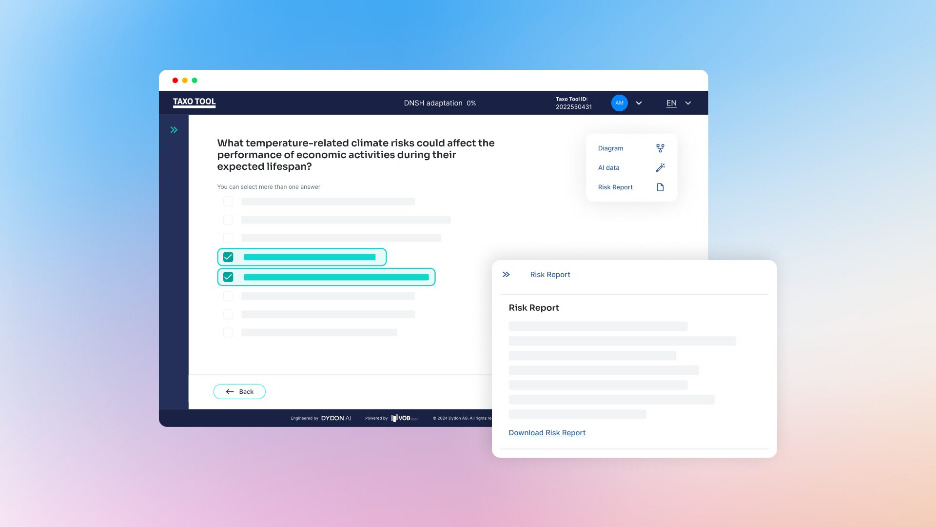 EU Taxonomy: Do No Significant Harm (DNSH) Reporting with AI